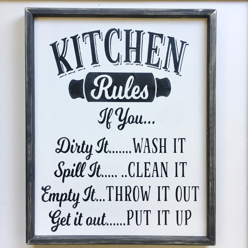Kitchen Rules Sign | Soulspeak & Sawdust